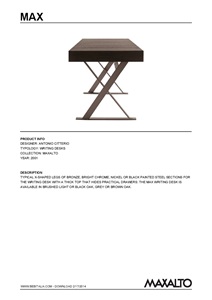 MAX Solid wood writing desk By Maxalto | design Antonio Citterio