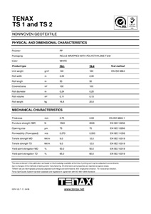 TENAX TS Geotextiles By TENAX