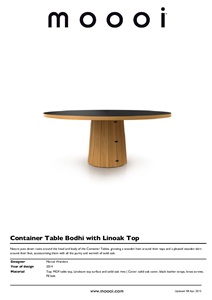 Wooden table CONTAINER TABLE BODHI OVAL 210 By moooi design Marcel Wanders