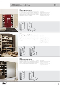 Storage wall with fold-away bed LGM 02 By CLEI design R&D Clei