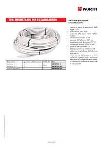 Pipes for heating system Tubi multistrato By Würth