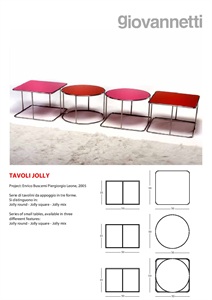 JOLLY Tables basses carrée By Giovannetti
