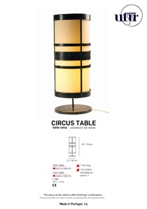 CIRCUS TABLE Lampe de table LED en métal By UTU Soulful Lighting ...