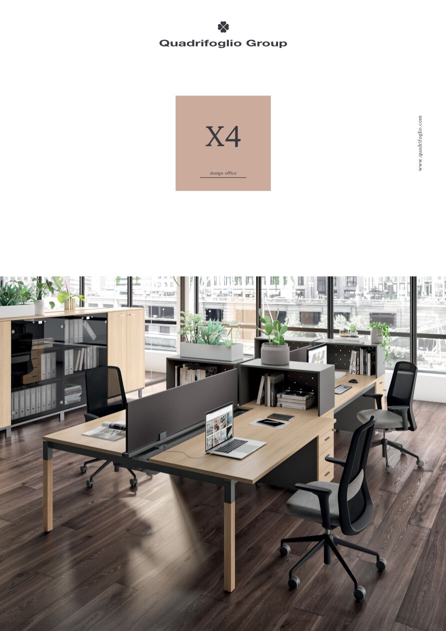 X4 Escritorio de oficina modular operativo By Quadrifoglio Group