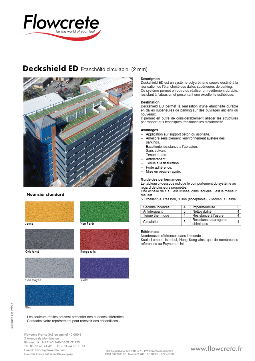 DECKSHIELD ED Sol industriel By Tremco CPG Europe