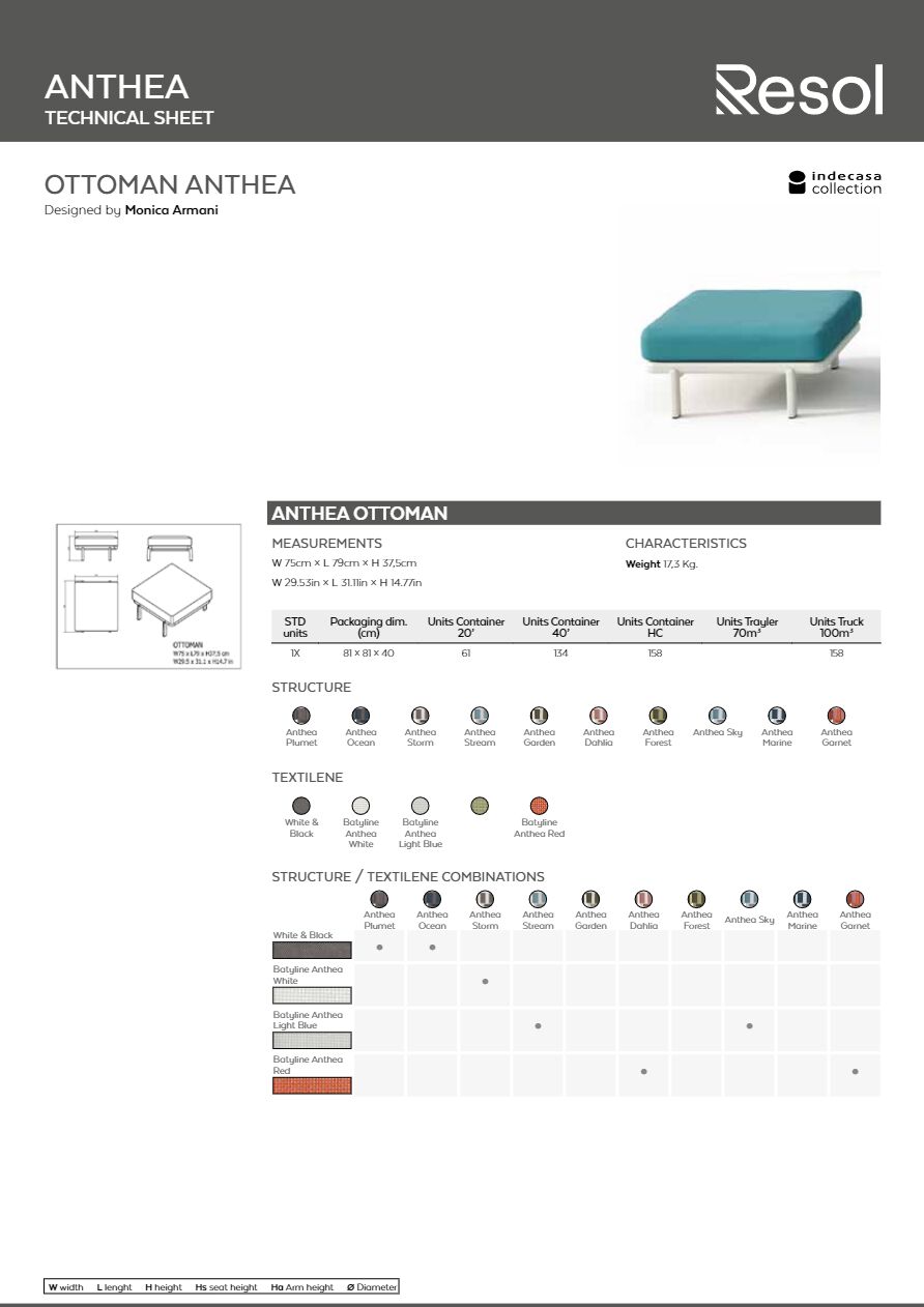 ANTHEA Sun lounger By Resol