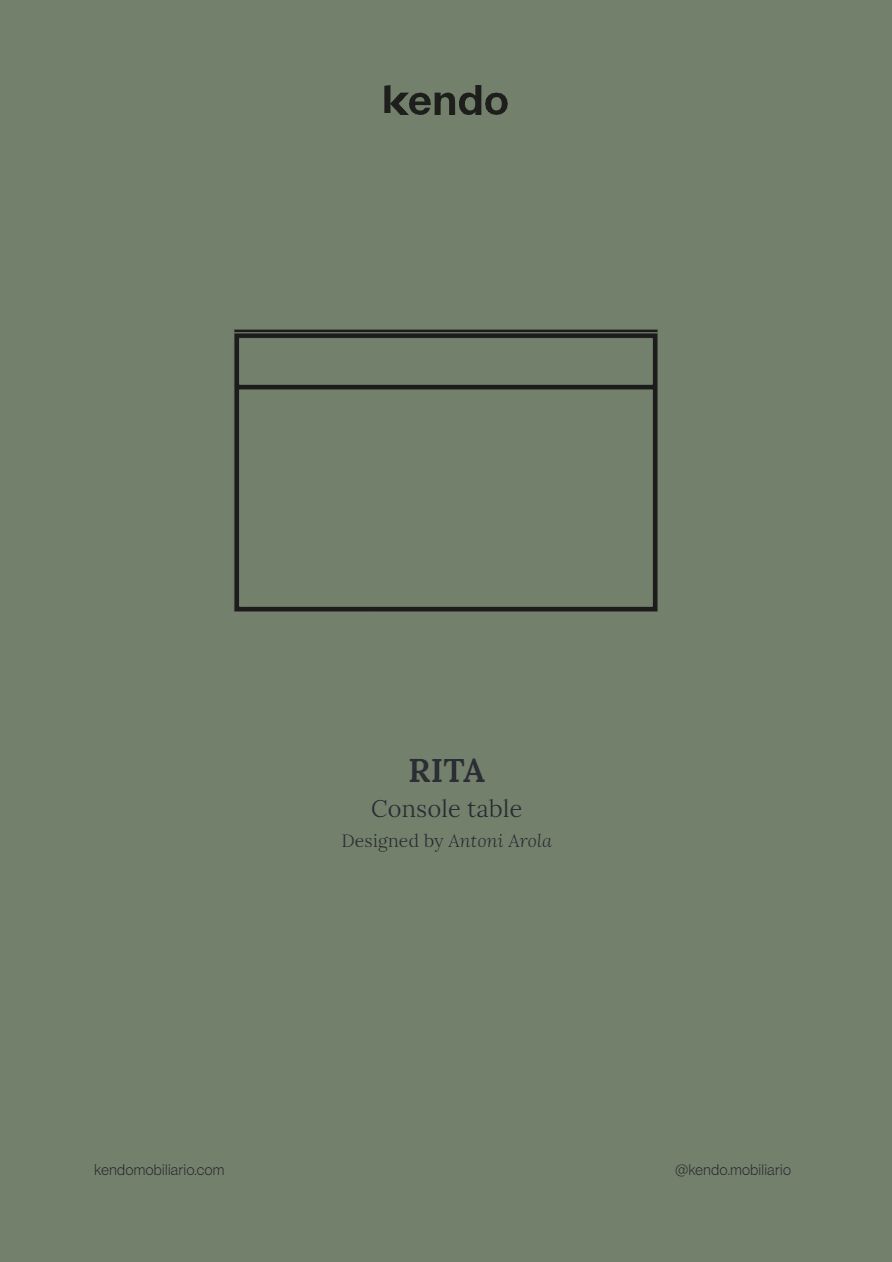 RITA Console rectangulaire avec étagères By Kendo Mobiliario | design Antoni Arola