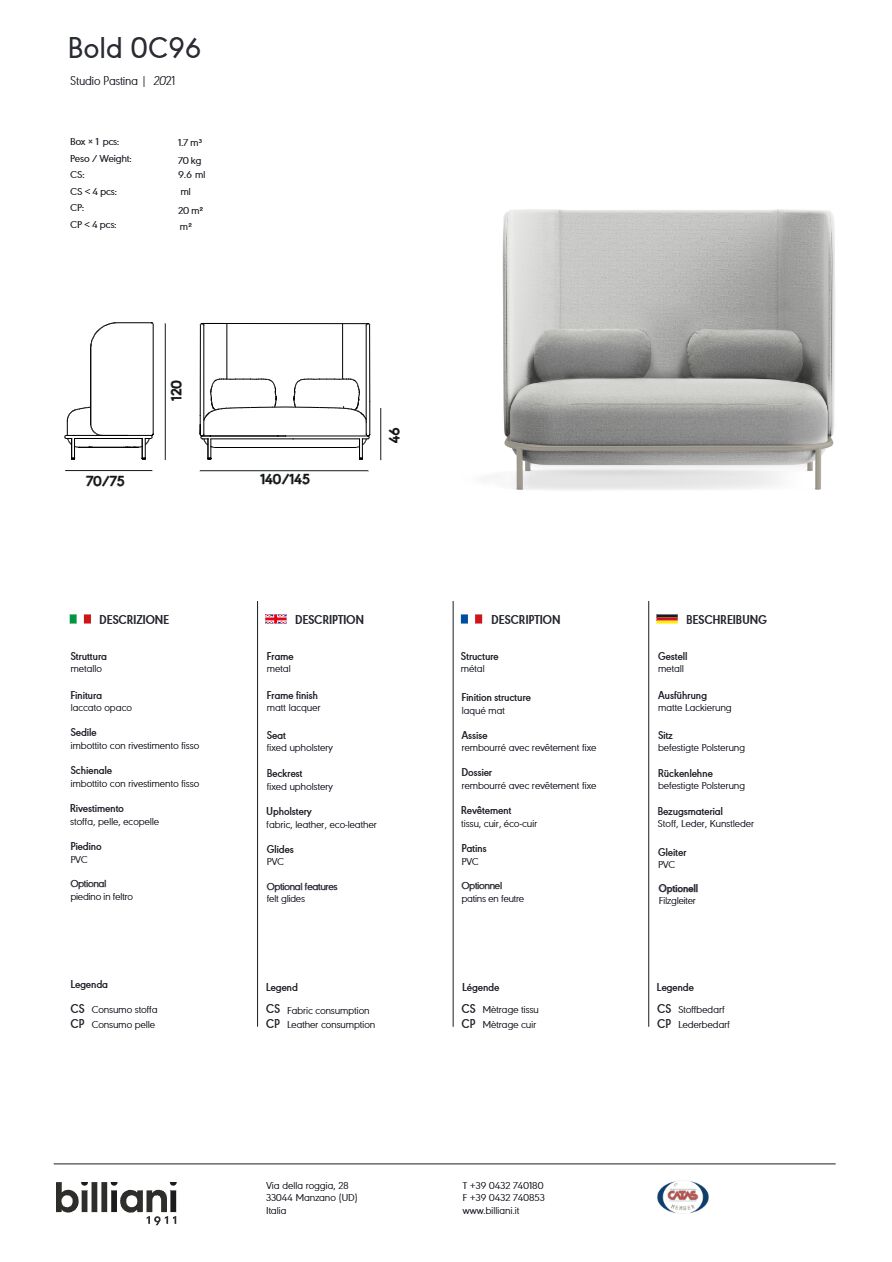 BOLD Sofa By Billiani