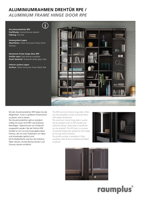 Hinged cabinet door Hinged glass and aluminium cabinet door for ...