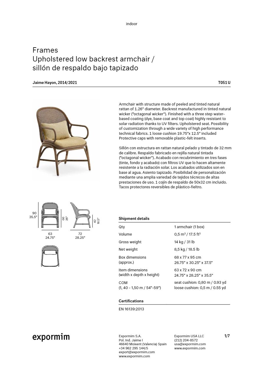 FRAMES Rattan easy chair with armrests By EXPORMIM | design Jaime Hayon