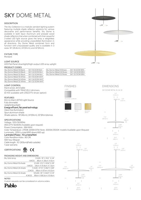 SKY DOME | Luminária pendente By Pablo