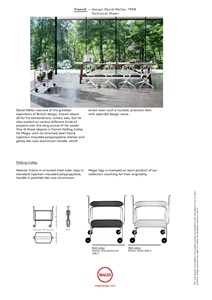 TRANSIT Folding food trolley By Magis | design David Mellor