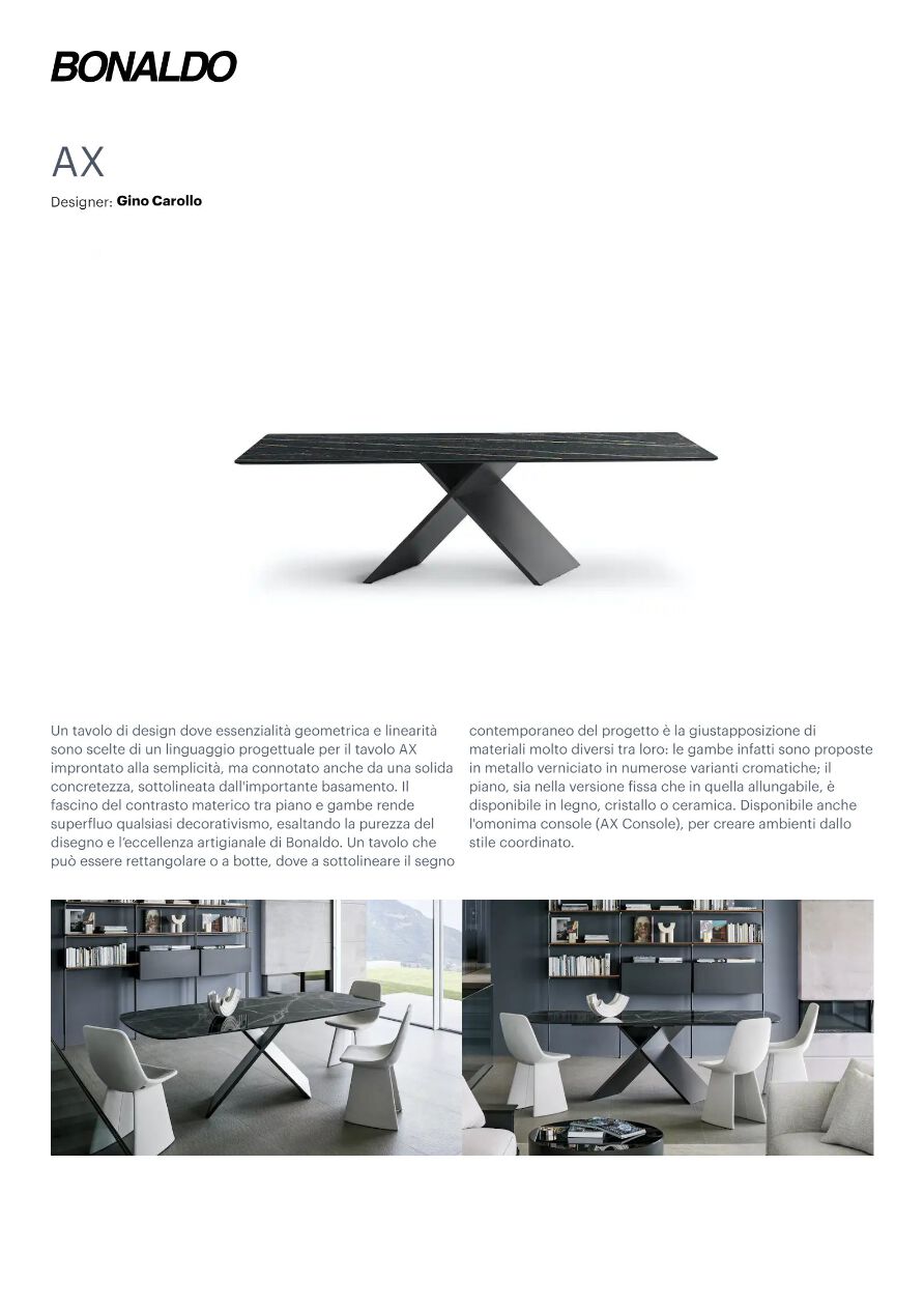 AX Tavolo a botte By Bonaldo | design Gino Carollo