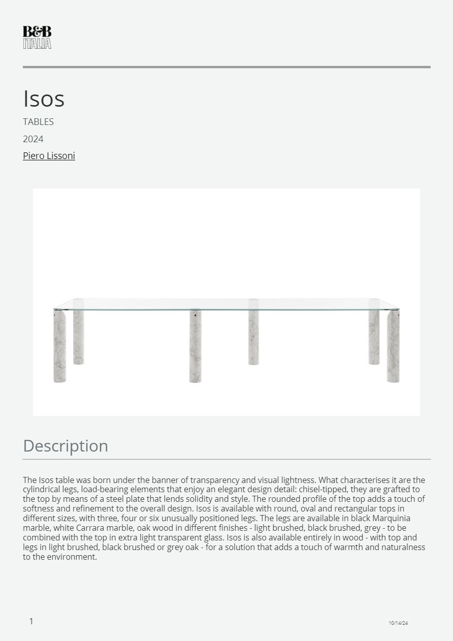 ISOS Table By B&B Italia
