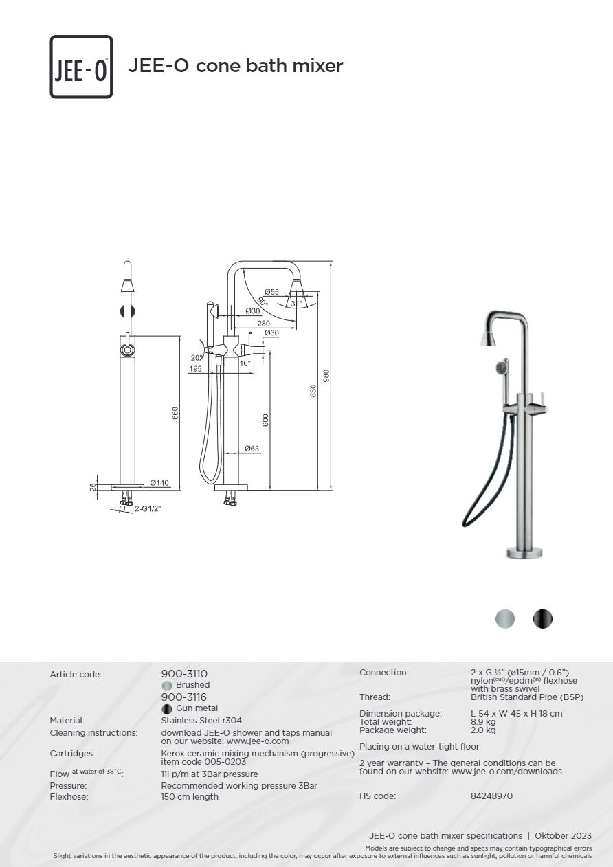 CONE Badewannenarmatur By JEE-O