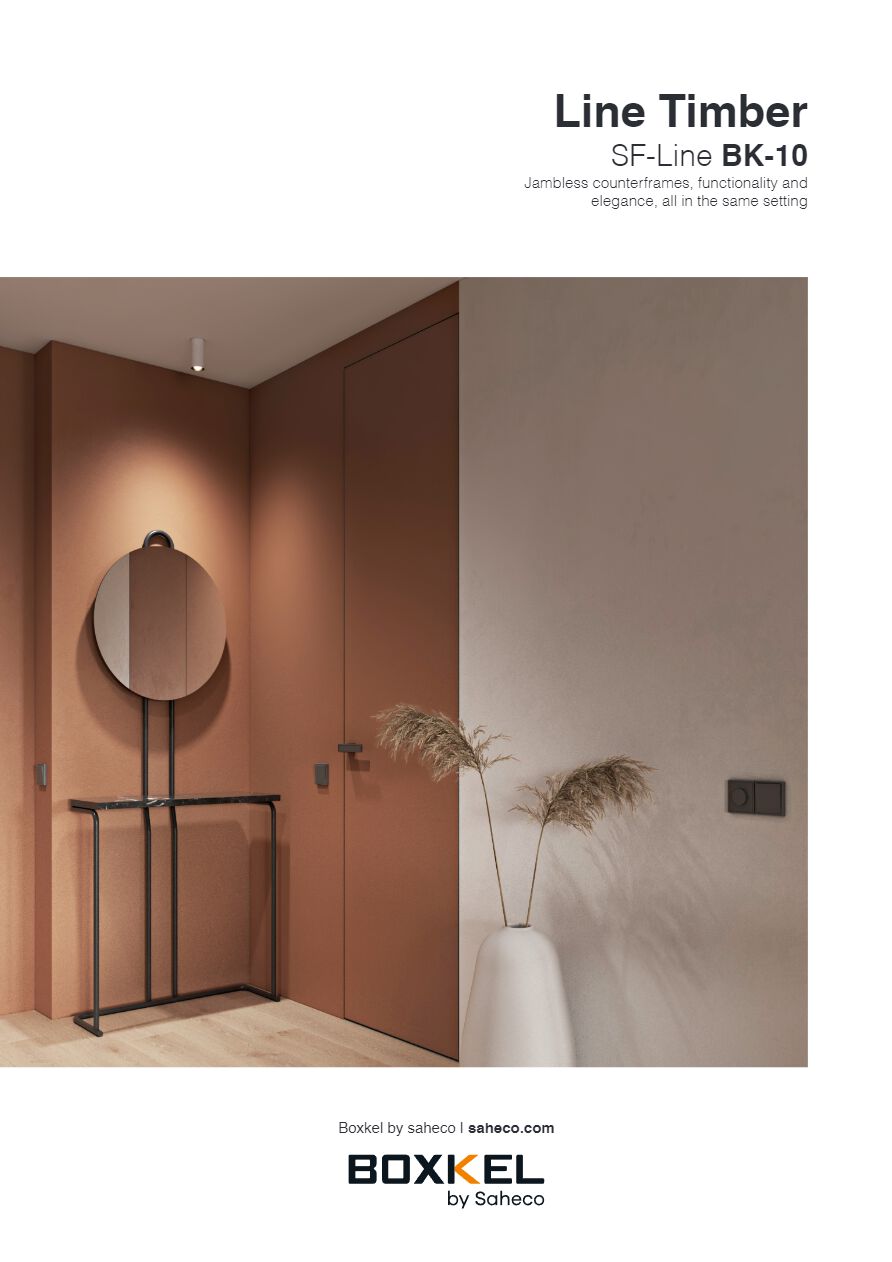 LINE TIMBER Controtelaio per porta scorrevole By Saheco