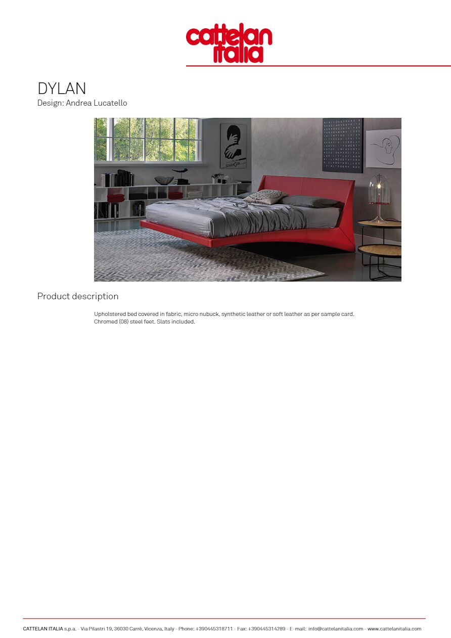 DYLAN Bed By Cattelan Italia