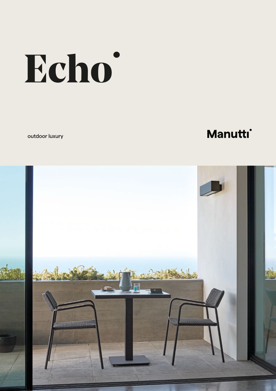 ECHO Sedia impilabile da giardino con braccioli By MANUTTI