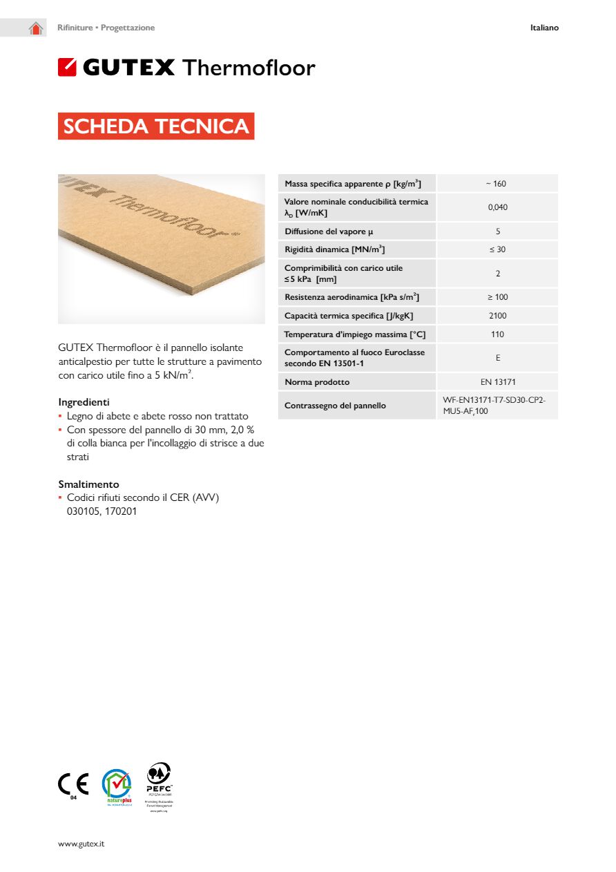 GUTEX® THERMOFLOOR Pannello termoisolante By Termolan