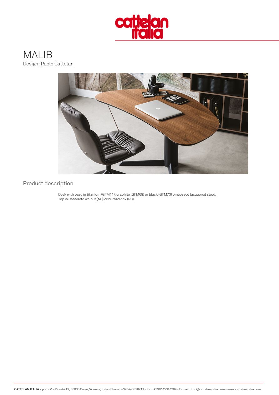 MALIBÙ Writing desk By Cattelan Italia