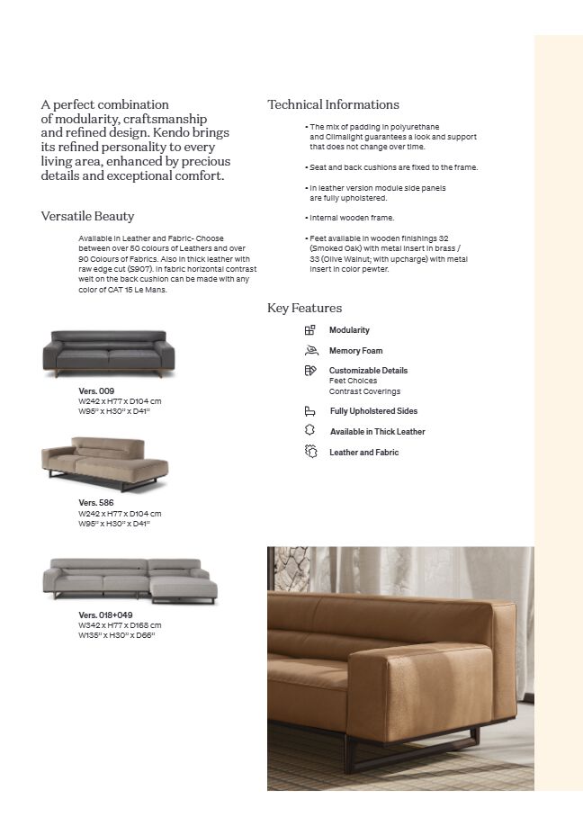 KENDO 沙发 By Natuzzi Italia | design Maurizio Manzoni, Roberto Tapinassi