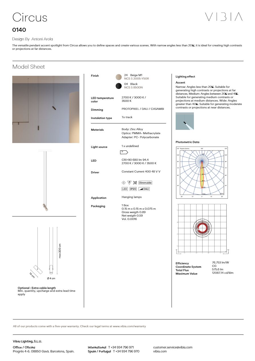 CIRCUS Spotlight By Vibia