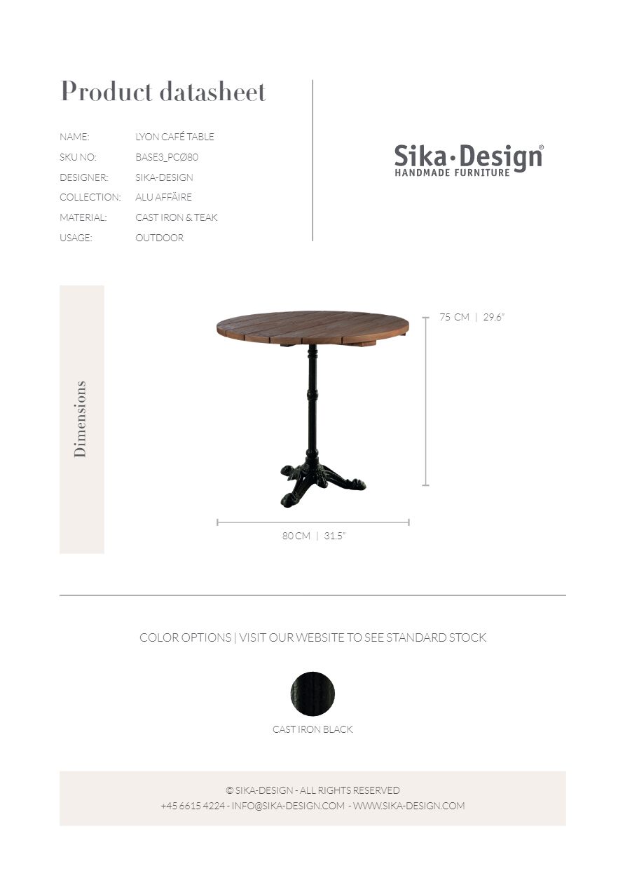 LYON Table By Sika Design