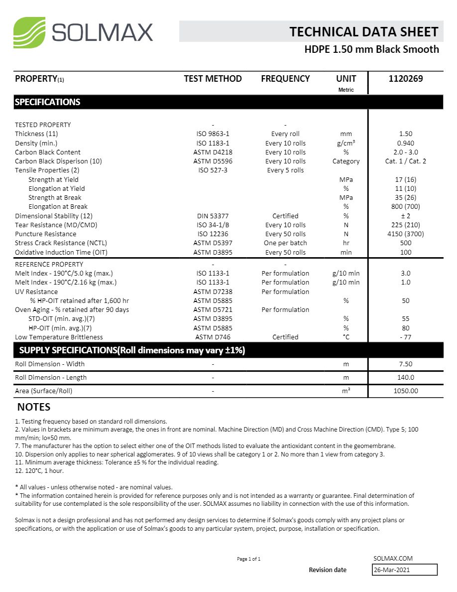 GSE® HD Geomembrana sintetica By Solmax