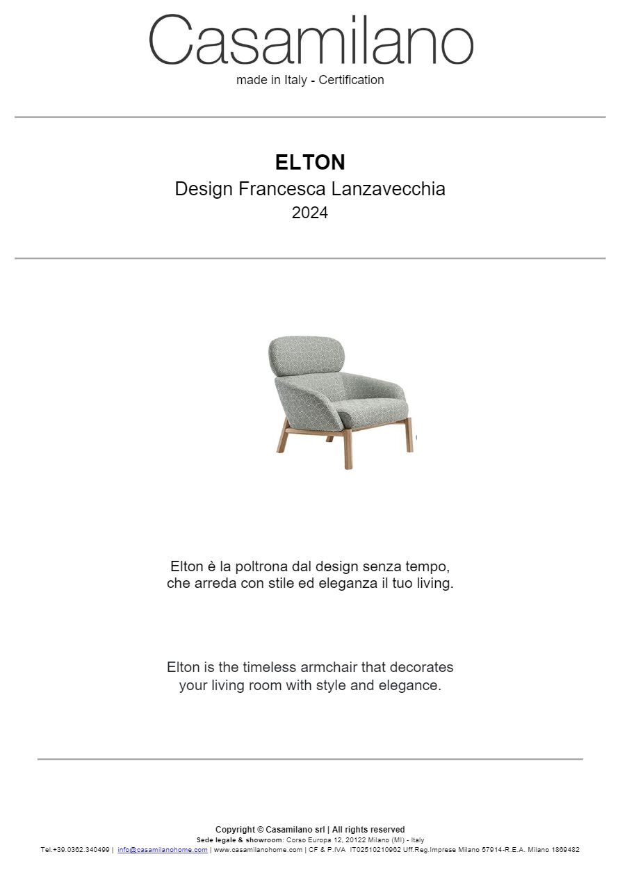 ELTON 扶手椅 By Casamilano