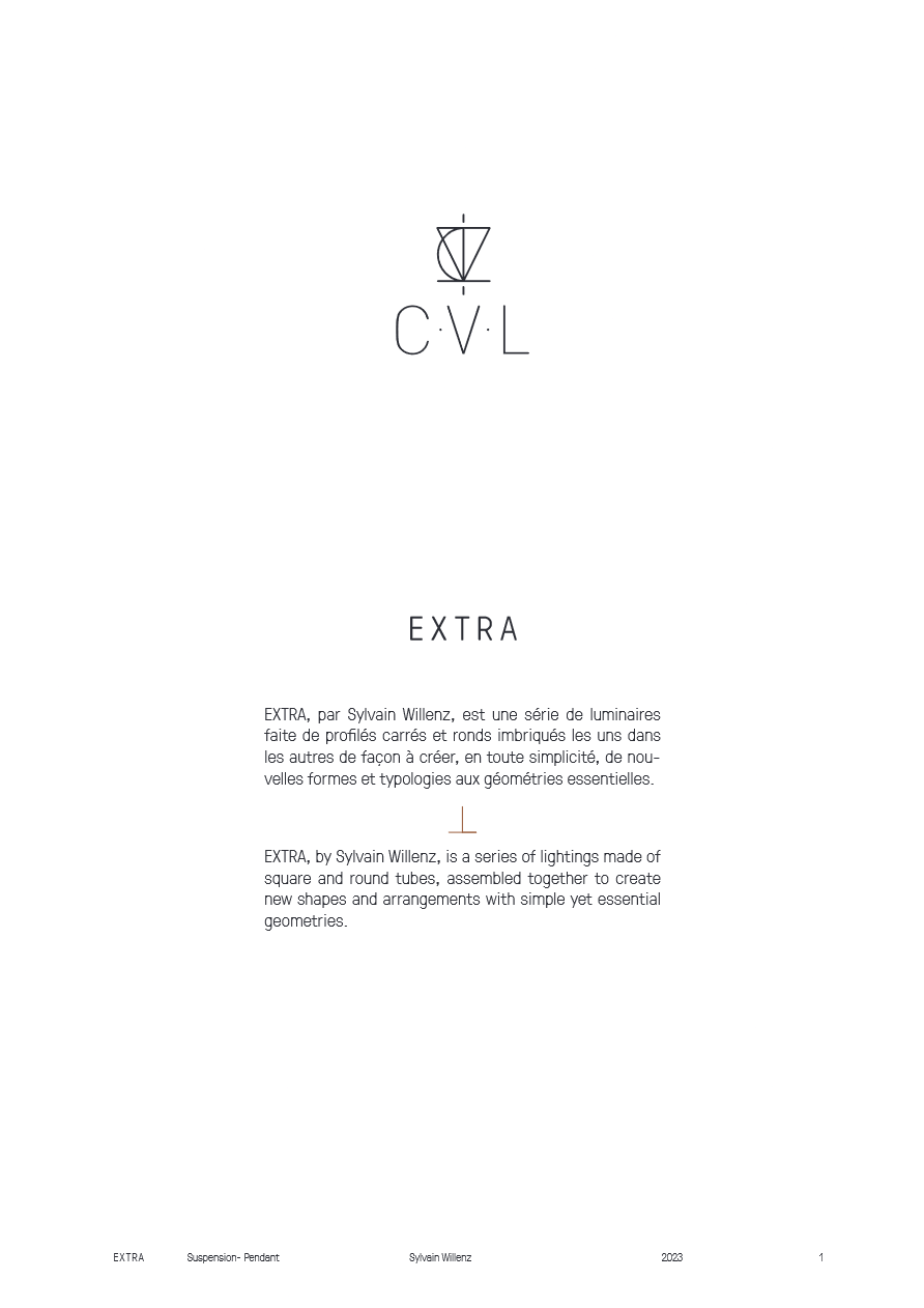 EXTRA V3 Pendant lamp By CVL Luminaires