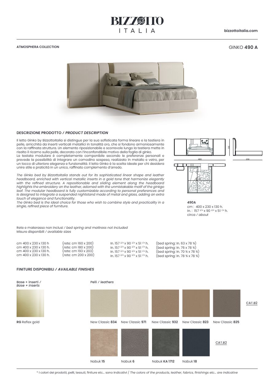 GINKO Bed By Bizzotto Italia